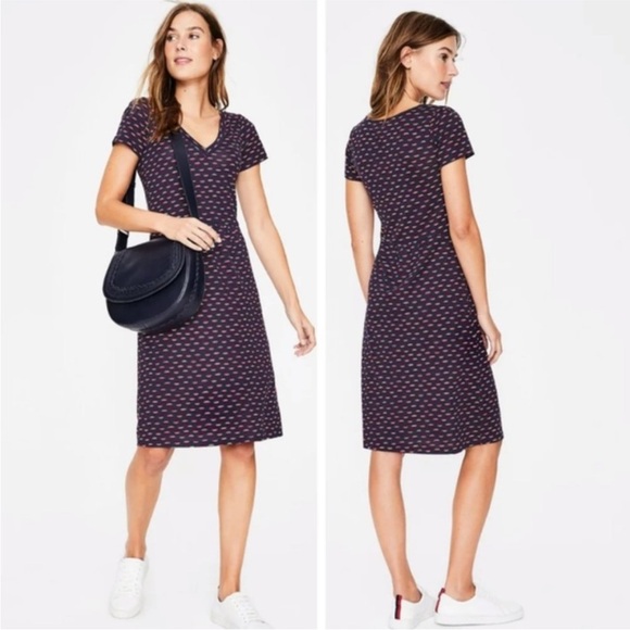 Boden | Dresses | Boden Penelope Red Lips Jersey Dress Size Uk 2l Us 6l ...